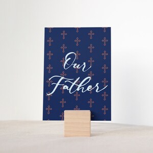 Our Father Prayer Card, Individual Prayer Cards, Catholic Art, Our ...