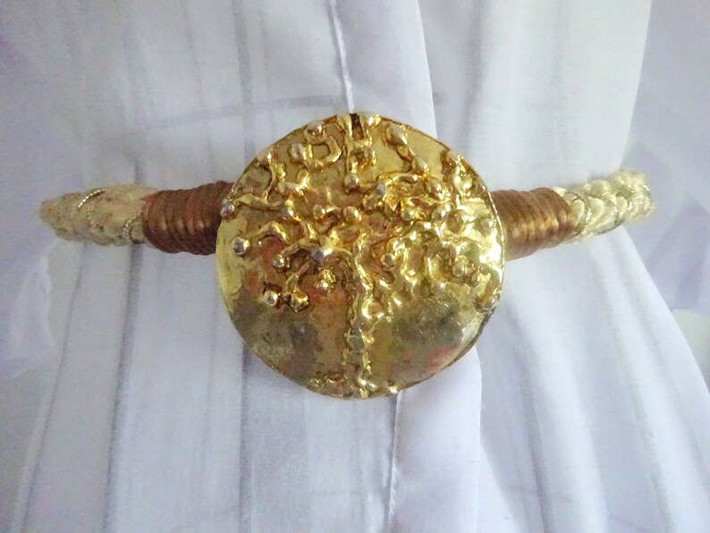 Golden Round Buckle Handicraft Braided Belt Buckle Golden - Etsy