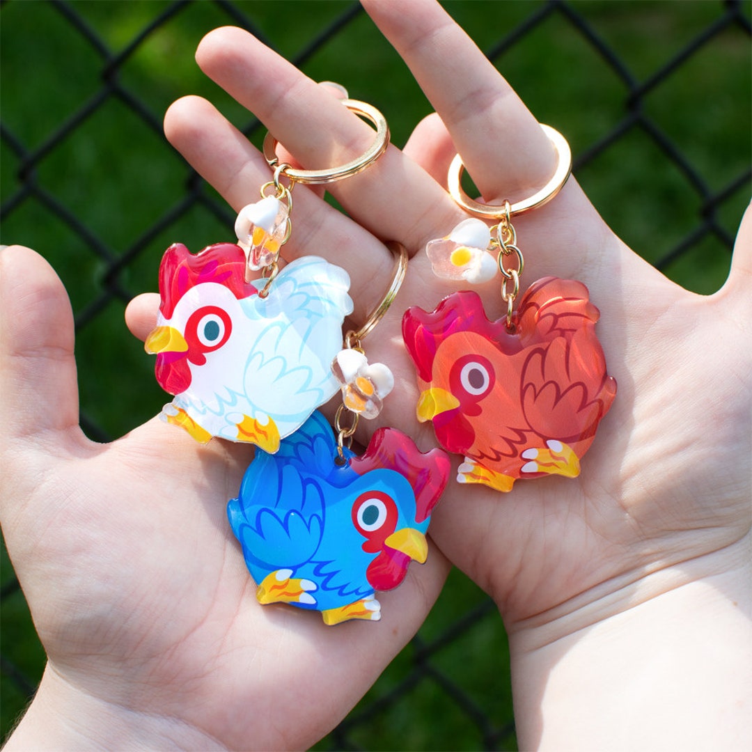 Pocket Cucco Acrylic Keychain // Legend of Zelda Series - Etsy