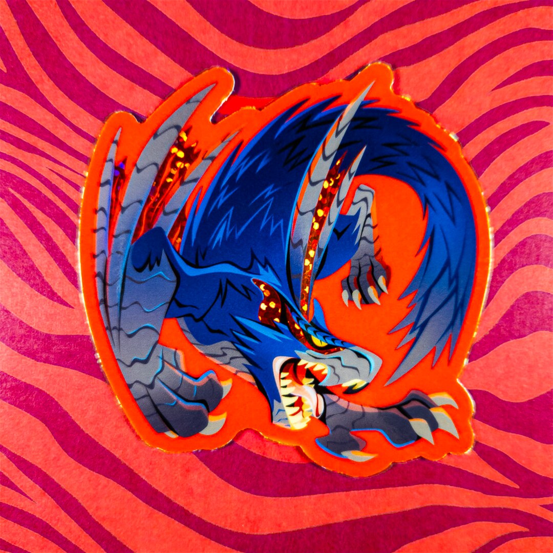 Nargacuga Sticker // MH Monster // Holographic Glitter - Etsy