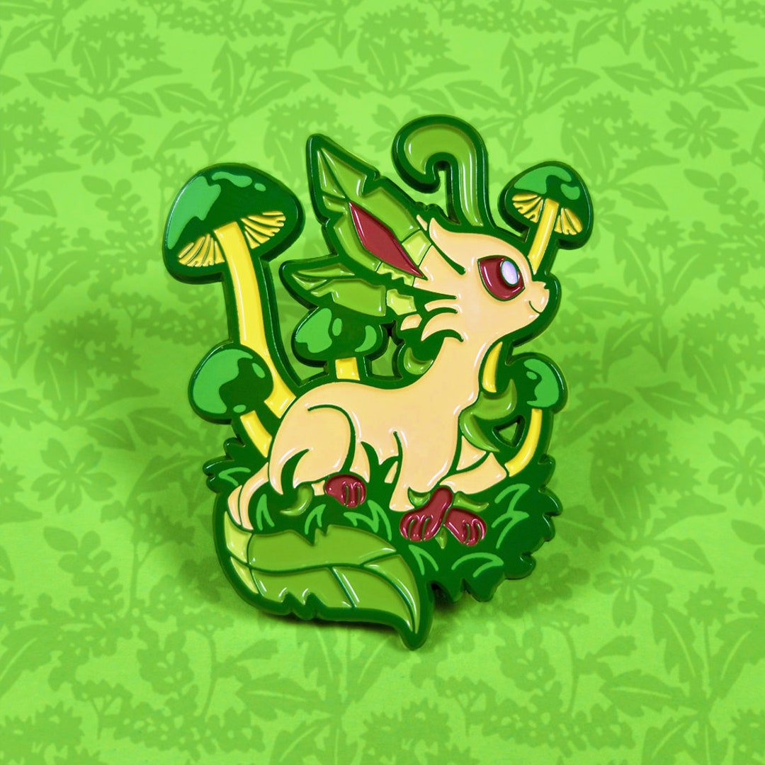Leafeon Mushroom Enamel Pin Eeveelutions Matched With Fungi Species - Etsy