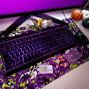 Ghost Type Pattern Playmat // Gaming Desk Mat Mouse Pad // Gengar // Giratina // Duskull ...