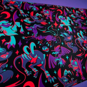 Dark Type Pattern Playmat // Gaming Desk Mat Mouse Pad // Houndoom ...