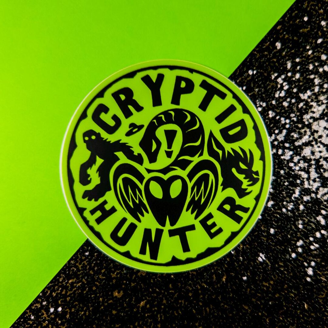 Cryptid Hunter Sticker // Bigfoot // Mothman // Loch Ness Monster - Etsy