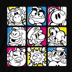 Paper Partners T-SHIRT // Paper Mario RPG // Goomba Koopa Boo Bob-omb ...