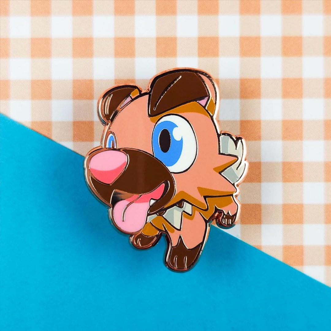 ROCKRUFF Enamel Pin // + Shiny Version! // Big Head Fisheye Lens Style ...