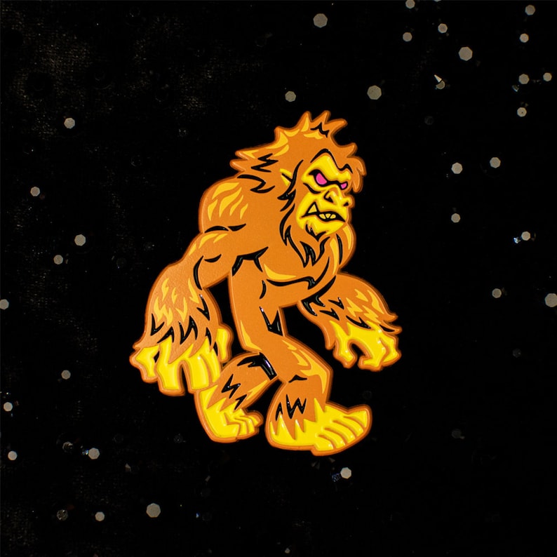 Neon Cryptids Bigfoot Enamel Pin - Etsy