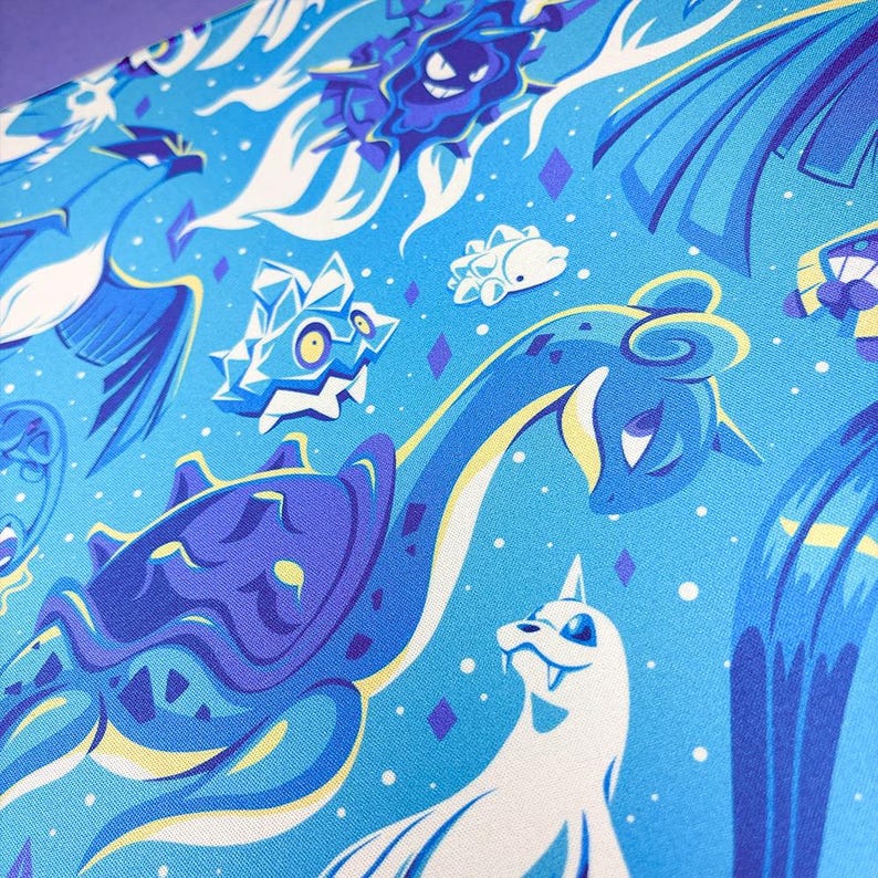 Ice Type Pattern Playmat // Gaming Desk Mat Mouse Pad // Frosslass ...