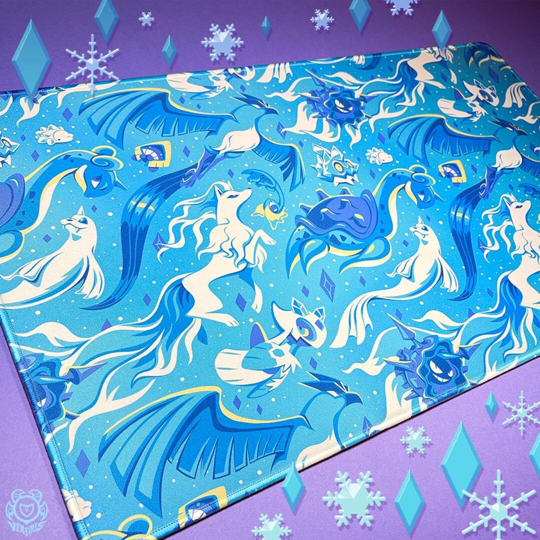 Ice Type Pattern Playmat // Gaming Desk Mat Mouse Pad // Frosslass ...