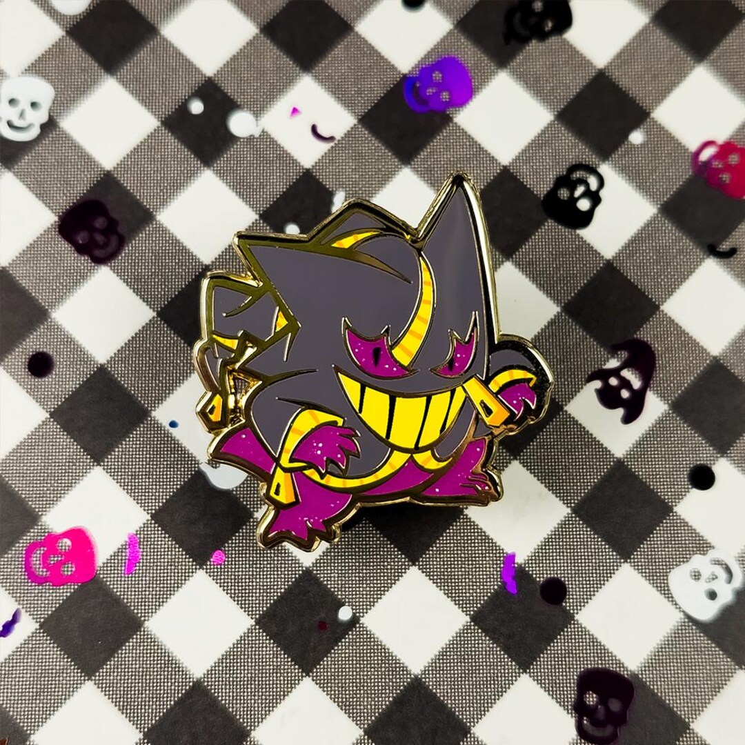 Patchwork Puppet ~ Gengar X Banette Fusion Enamel Pin - Etsy