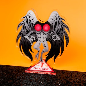 Danger! Mothman Cryptid Acrylic Standee - Etsy