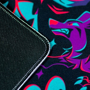 Dark Type Pattern Playmat // Gaming Desk Mat Mouse Pad // Houndoom ...