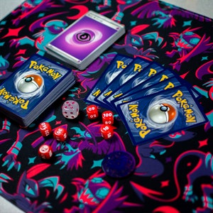 Dark Type Pattern Playmat // Gaming Desk Mat Mouse Pad // Houndoom ...