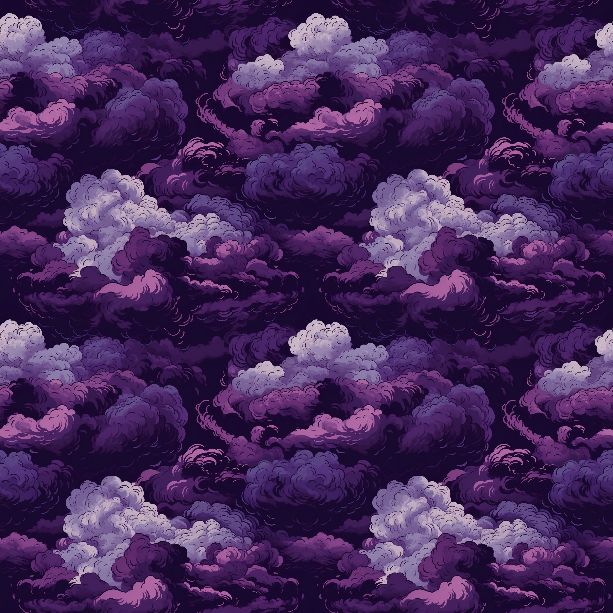 Purple Clouds Seamless Pattern Download - Etsy
