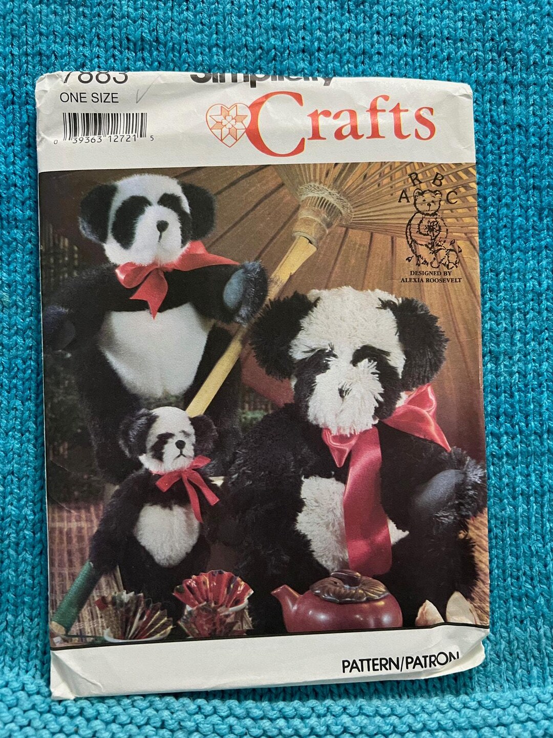 Simplicity 7883 Sewing Pattern Plush Panda Bear 7in 10in 16in - Etsy