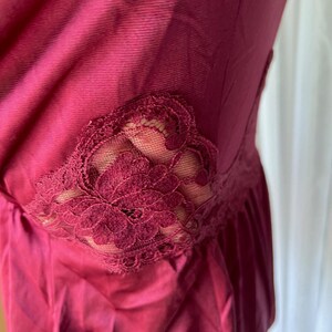 Teddy Negligee Sheer Lace Satin Burgundy - Etsy