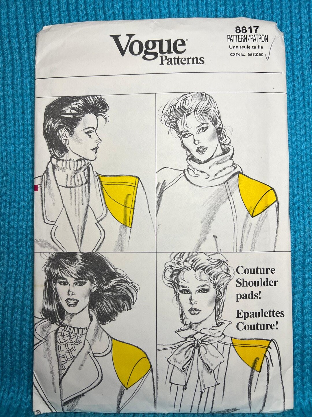 Vogue 8817 Pattern Shoulder Pads Covers and Sleeve Puff - Etsy