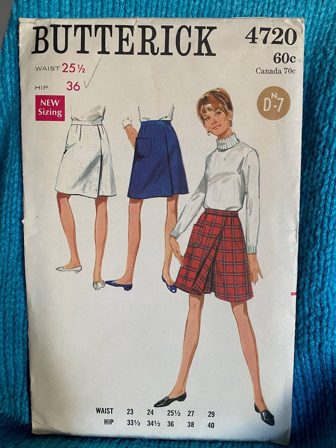 Butterick Pattern 4720 Skirt Skort 25" Waist - Etsy
