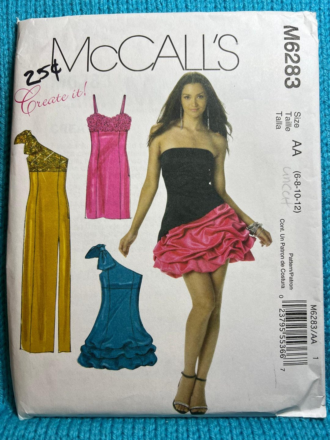 Mccalls 6283 Sewing Pattern Formal Prom Dress Size 6 8 10 12 - Etsy