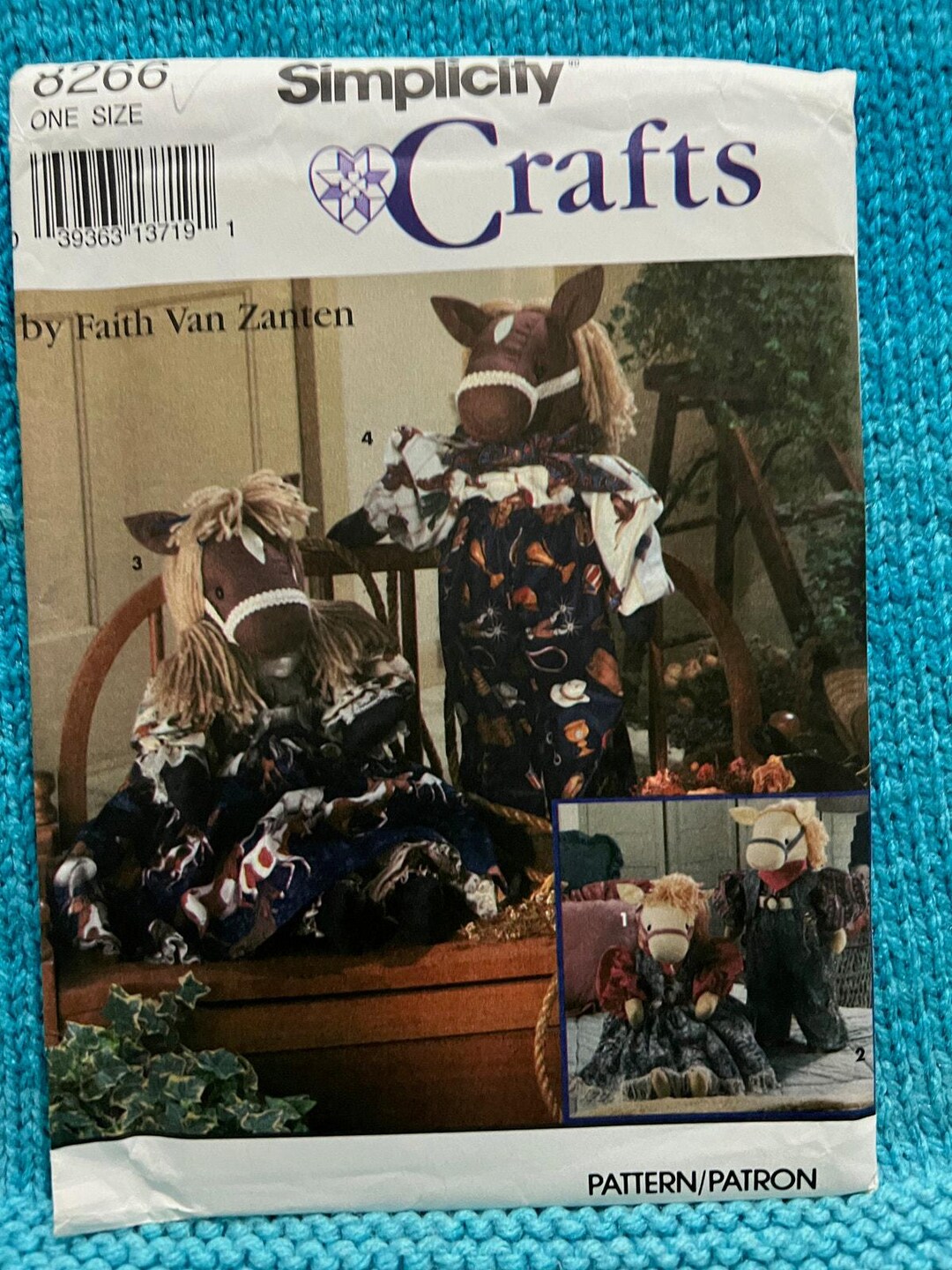 Simplicity 8266 Sewing Pattern Plush Country Horse With Clothes 1980s ...