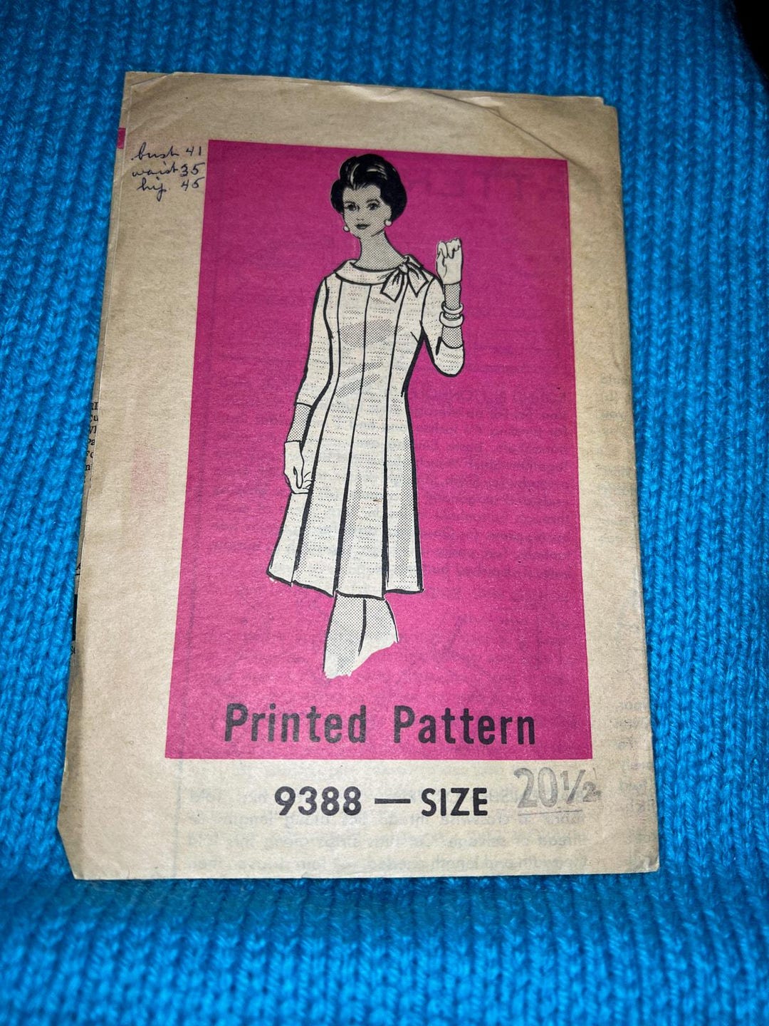Marian Martin 9388 Pattern Dress Fit and Flare Long Sleeve Size 20 - Etsy