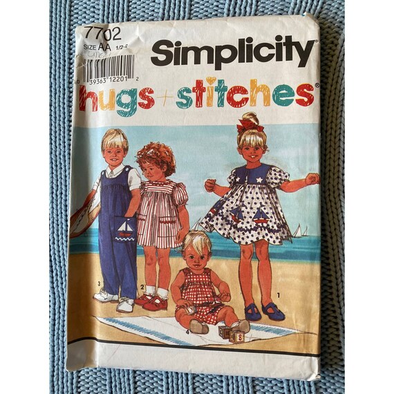 Simplicity 7702 kids overall romper dress | Etsy