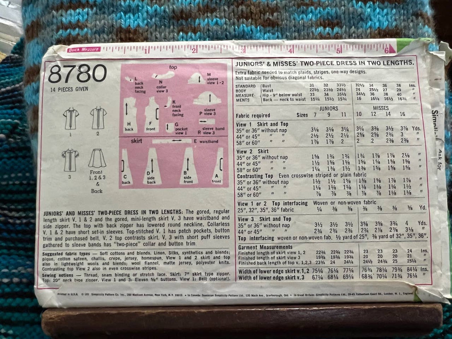 Simplicity 8780 Mini Skirt Top 1970s - Etsy