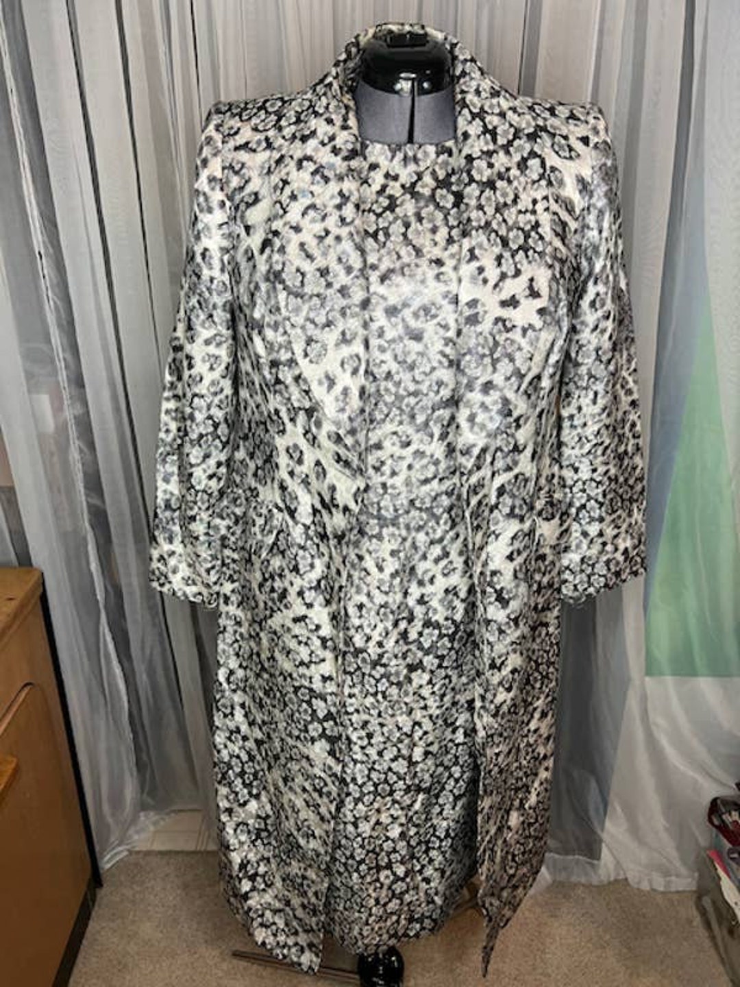 Ari Ellis Dress Jacket Silver Leopard Print - Etsy