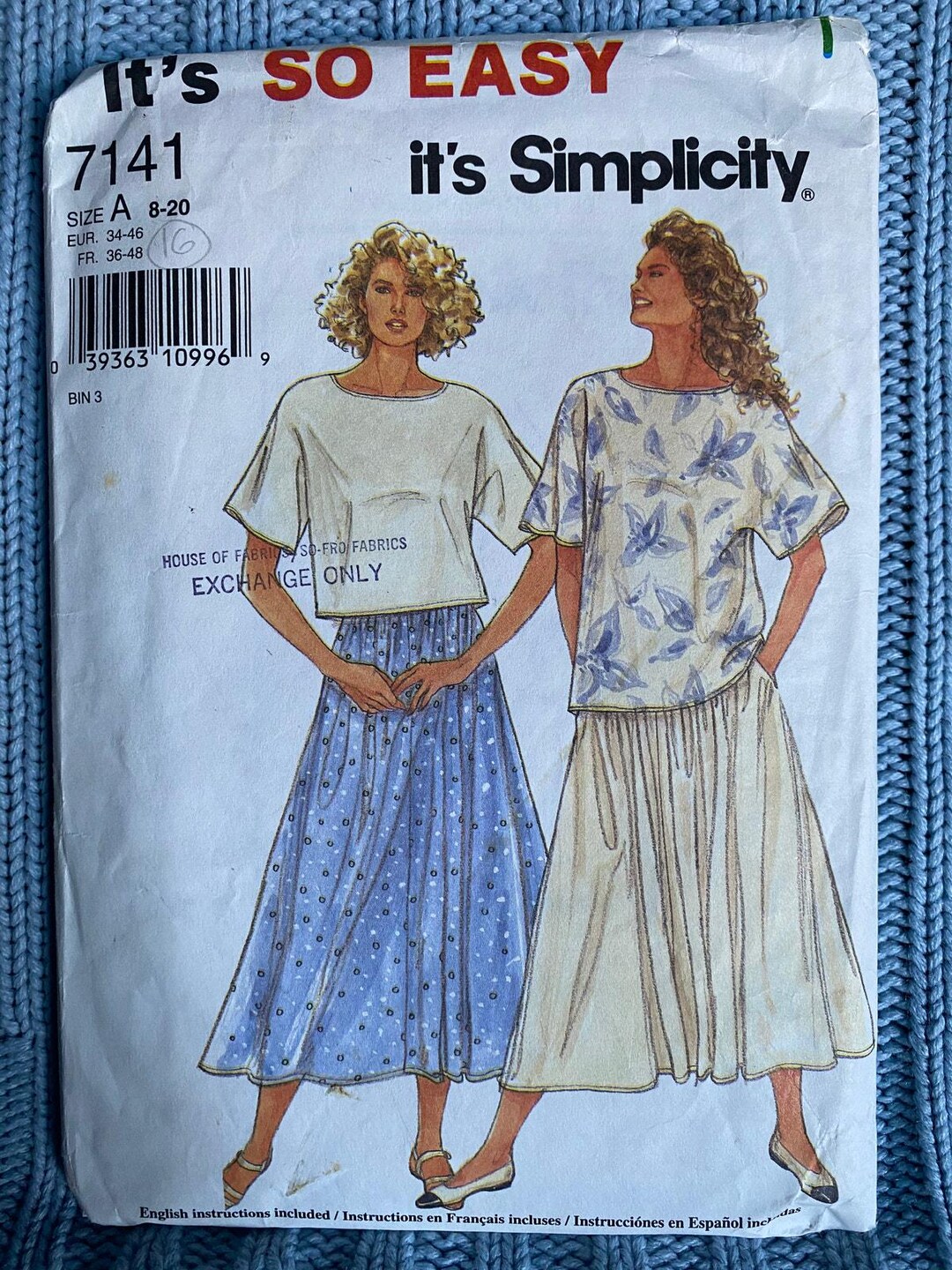 Simplicity 7141 Sewing Pattern Maxi Skirt Pullover Top Size 6-16 - Etsy