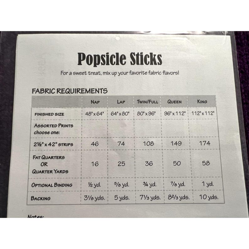 Quilt Pattern Popsicle Stick by Atkinson Designs - Etsy