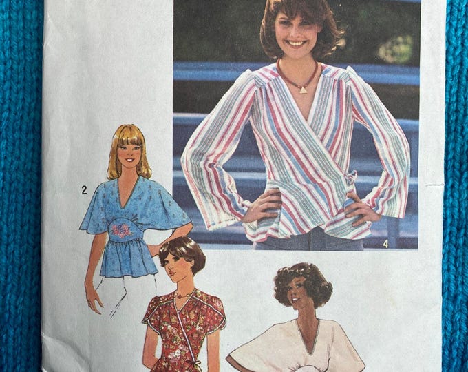 Simplicity 7893 Sewing Pattern Wrap Blouse Pullover Blouse Boho Size 6 ...