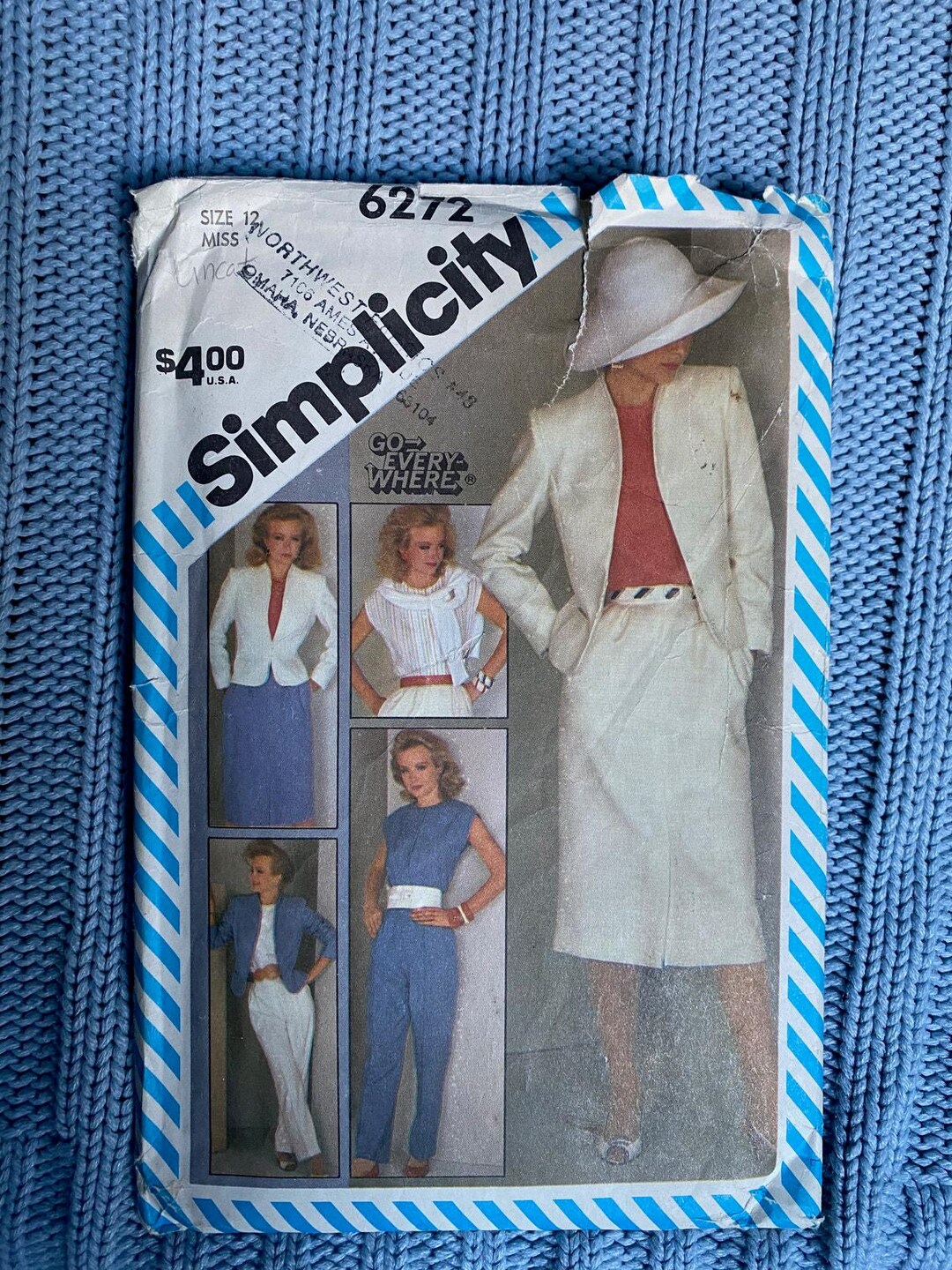 Simplicity Sewing Pattern 6272 Pant Suit Blazer Skirt - Etsy