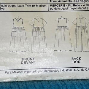 Mccalls 8201 Sewing Pattern Empire Waist Dress Jumpsuit Size 8201 - Etsy UK