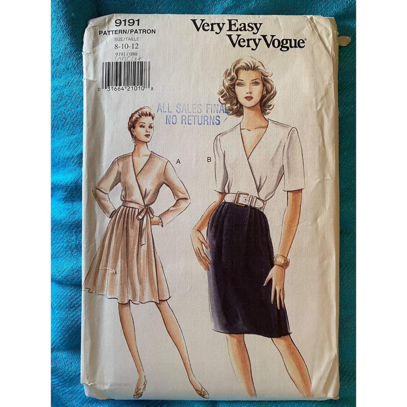 Vogue 9191 Wrap Dress Pattern - Etsy