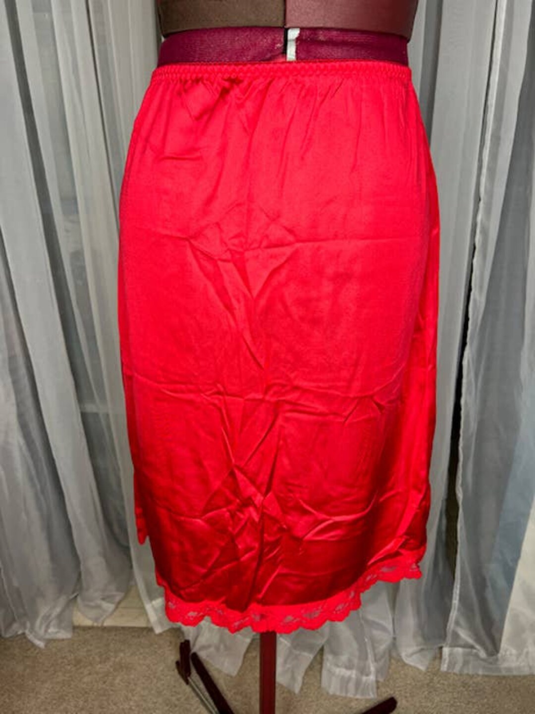 Half Slip Skirt Red High Slit - Etsy
