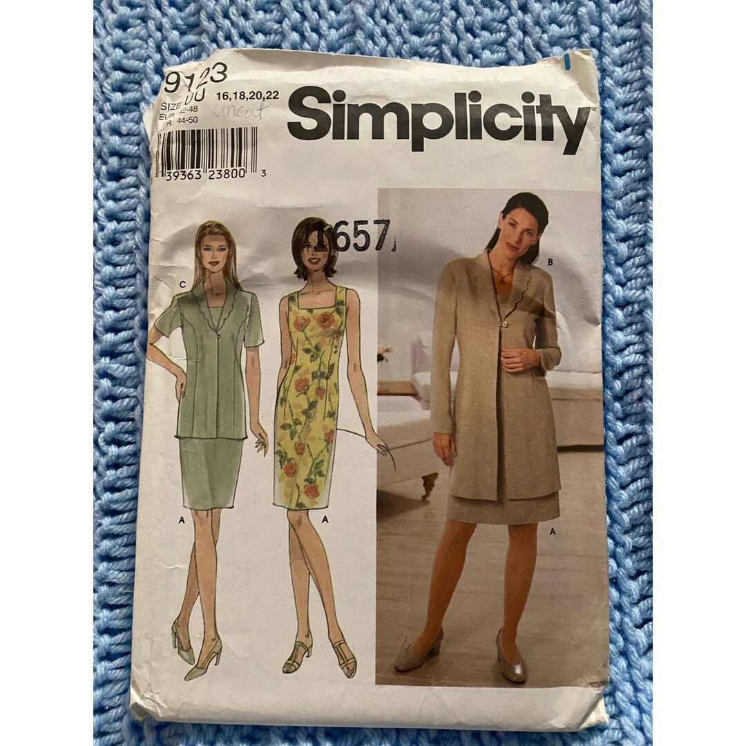 Simplicity 9123 Suit Dress Blazer Pattern - Etsy