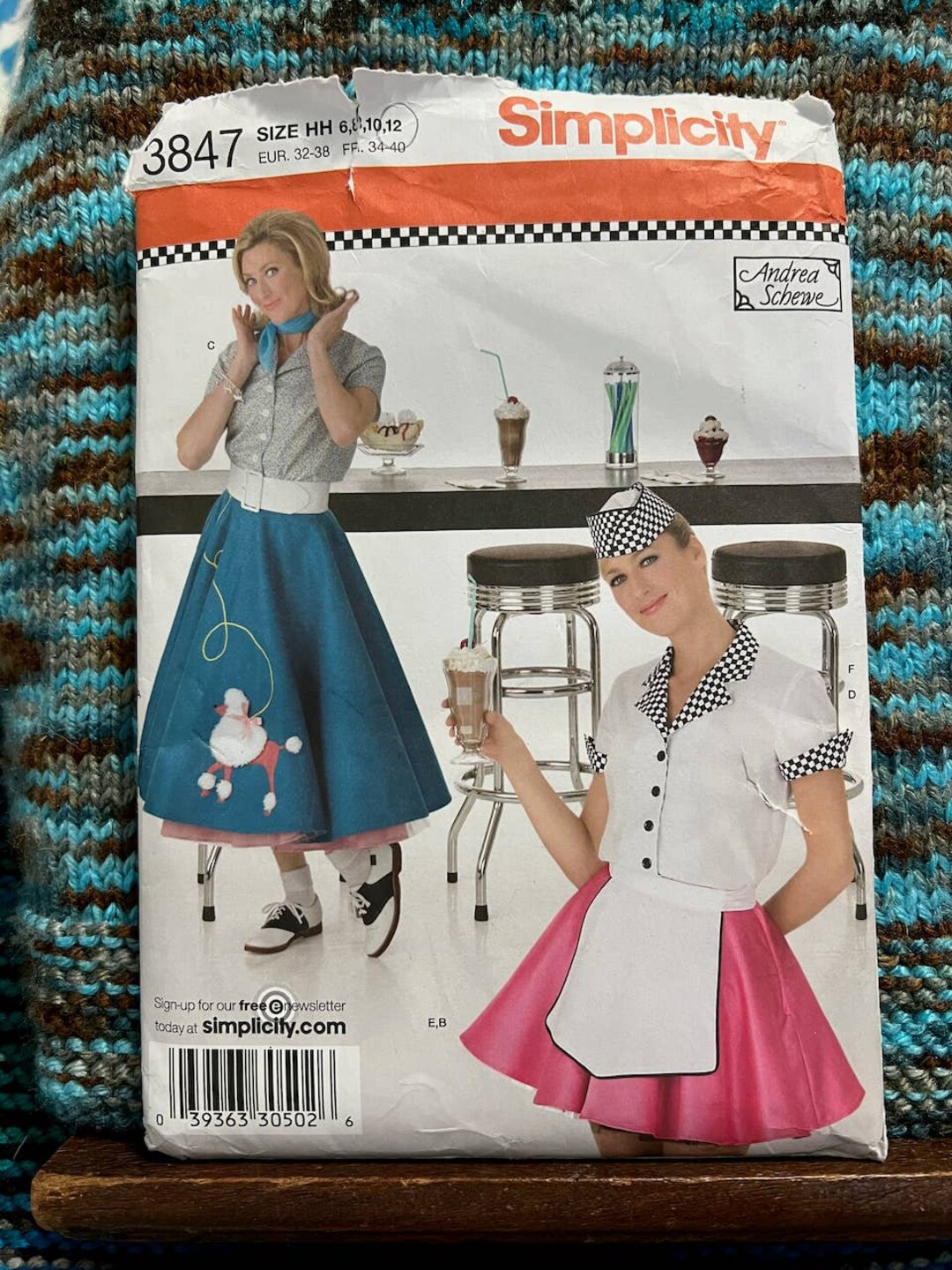 Simplicity 3847 Poodle Circle Skirt Size 6 8 10 12 - Etsy