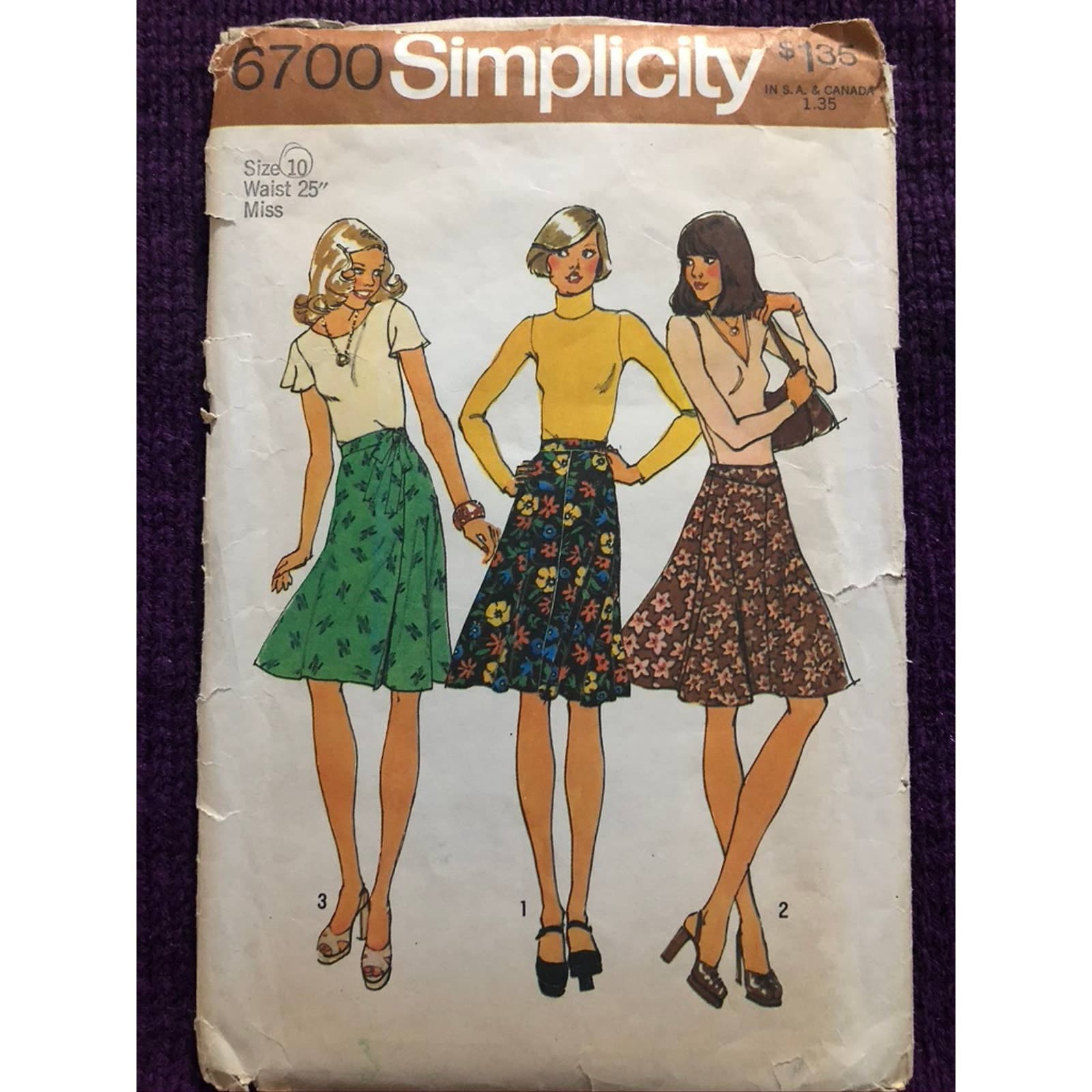 Simplicity 6700 Wrap Swing Skirt Pattern Sz 10 - Etsy