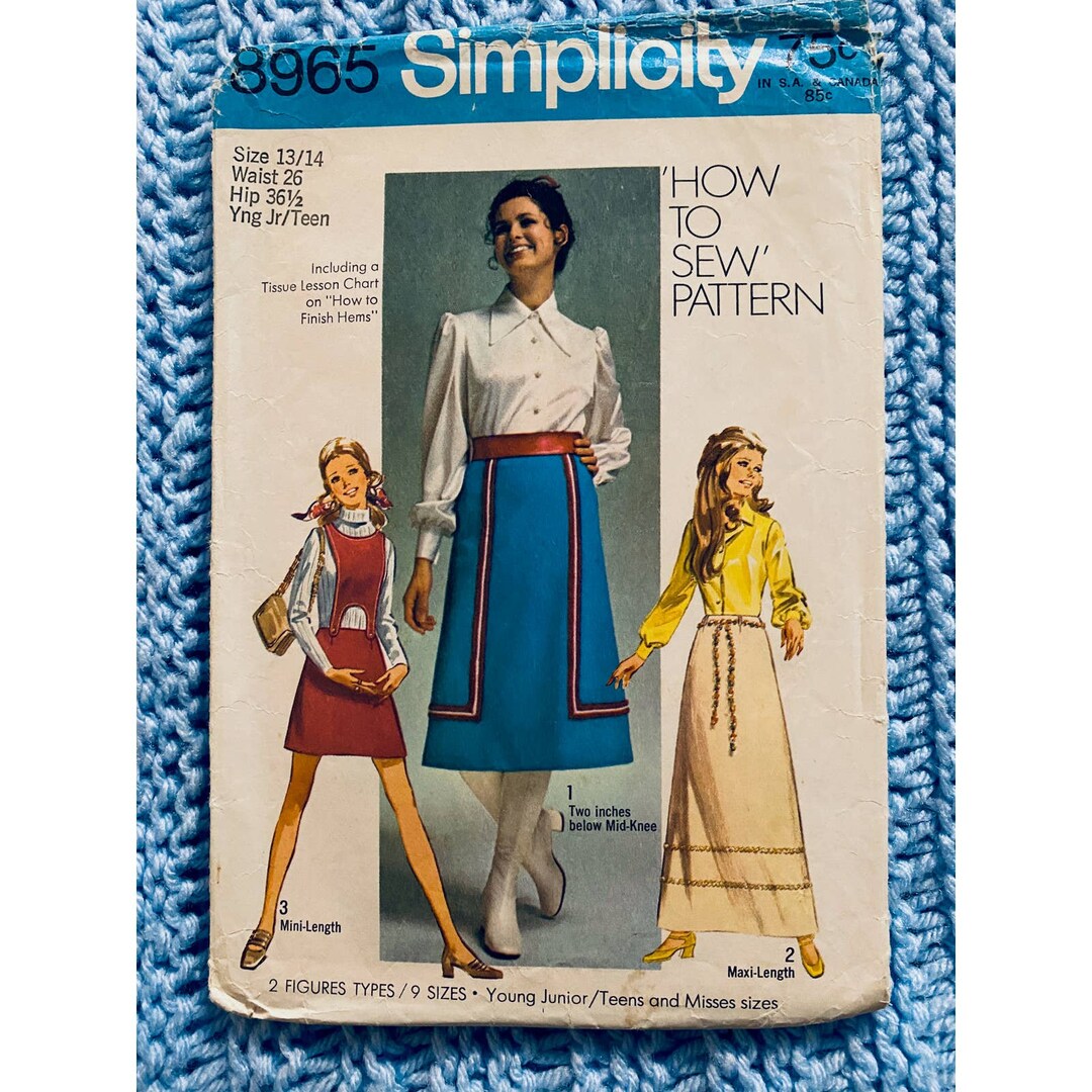 Simplicity 8965 Dirndl Skirt Pattern - Etsy