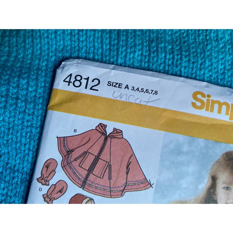 Simplicity 4812 Girls Poncho Cape Scarf Hat - Etsy