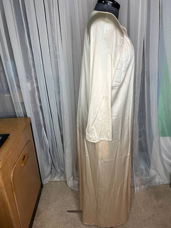 Vanity Fair Robe Satin Lace Collar Button Front Cream - Etsy