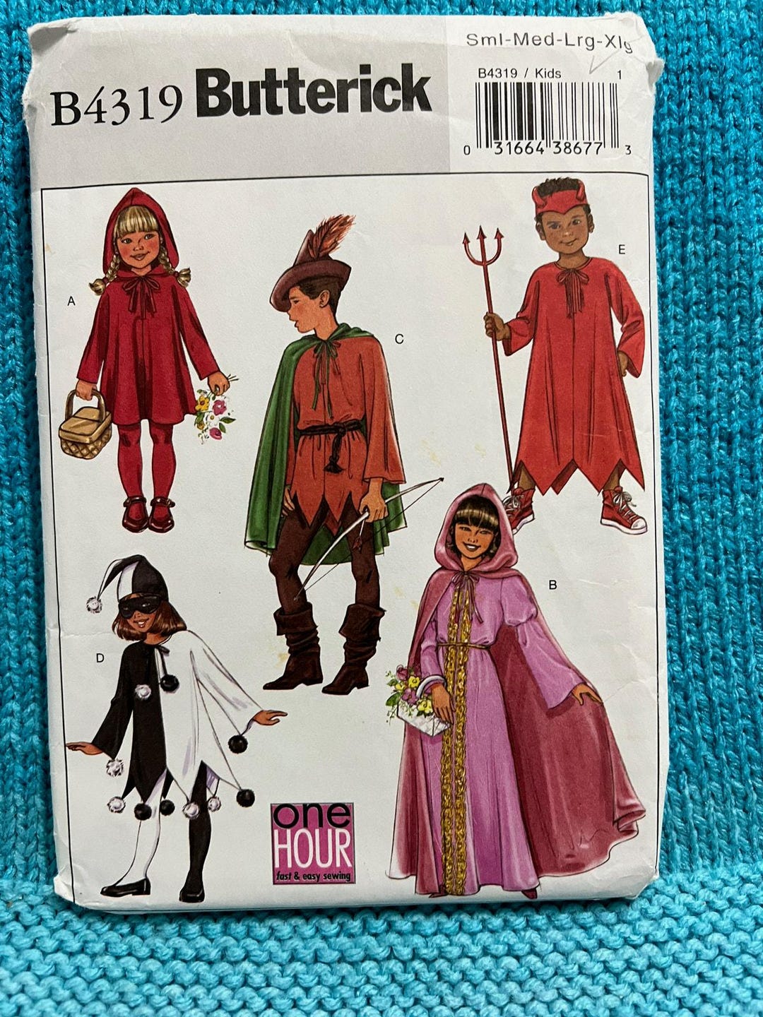 Butterick 4319 Red Riding Hood Robin Hood Devil Princess Jester Costume ...