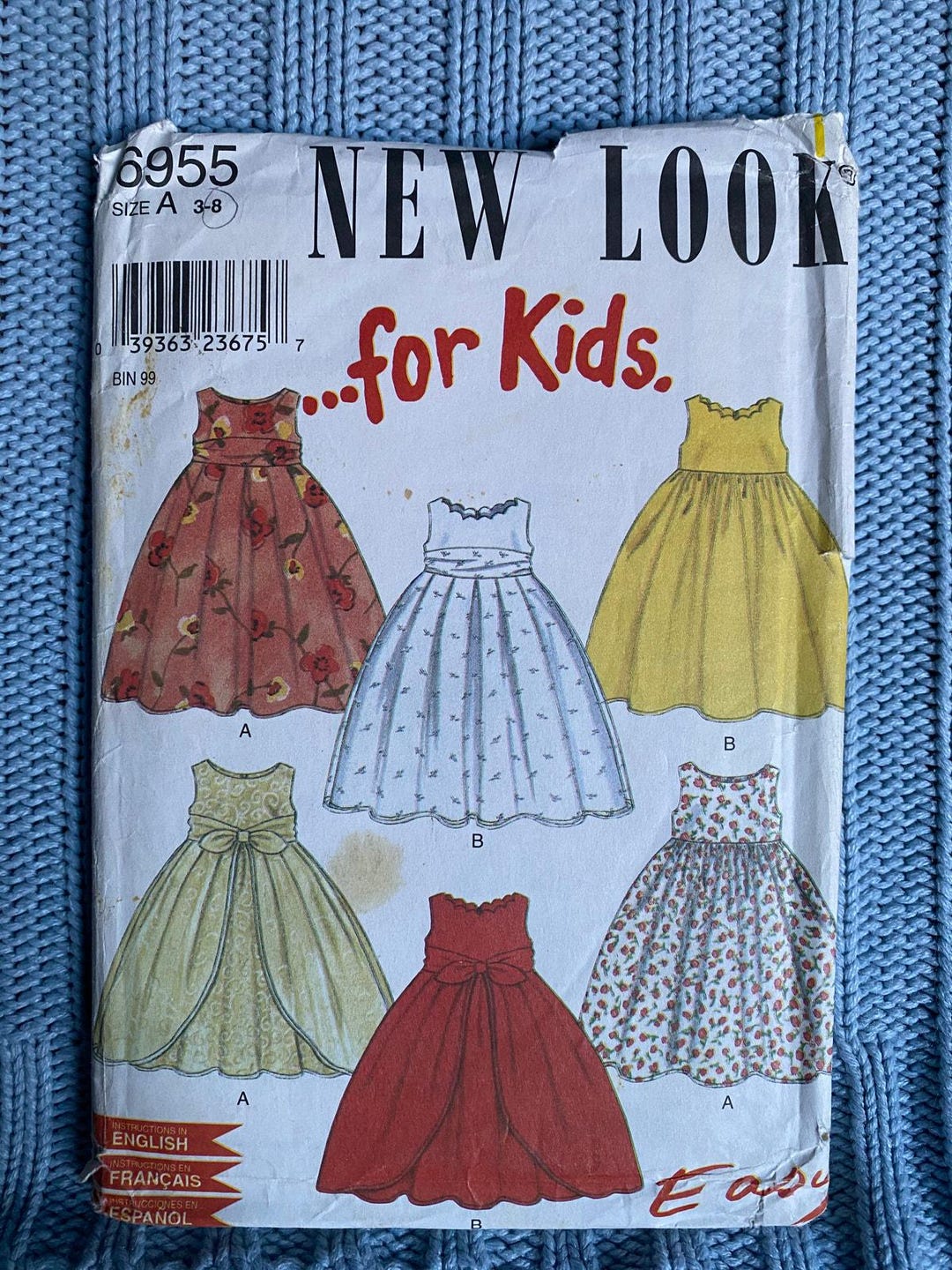 Simplicity 6955 Sewing Pattern Girls Dress Puff Skirt Over Skirt ...