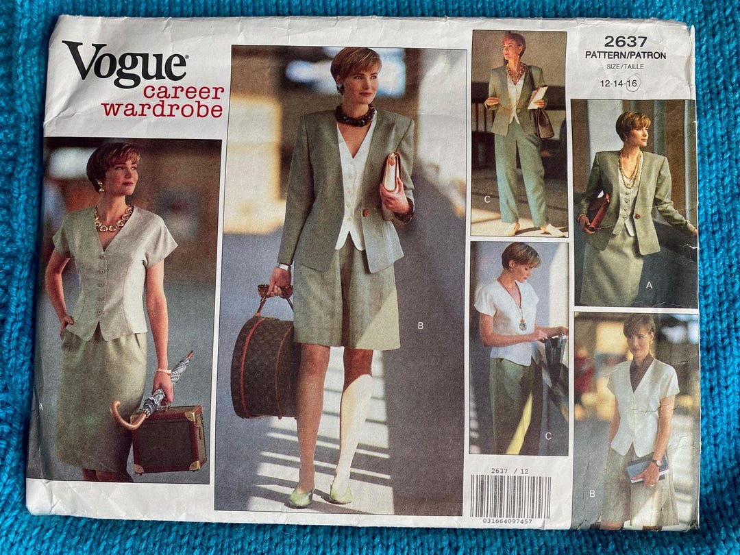 Vogue Sewing Pattern 2637 Suit Pants Blazer Skirt Shorts Skirt - Etsy