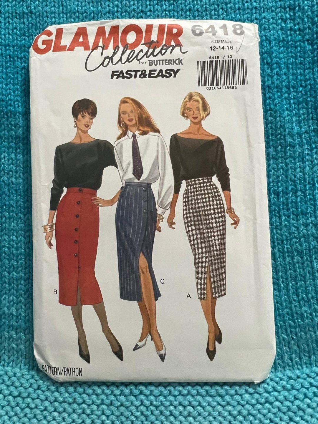 Butterick Pattern 6418 Pencil Skirt Midi Size 12 14 16 - Etsy