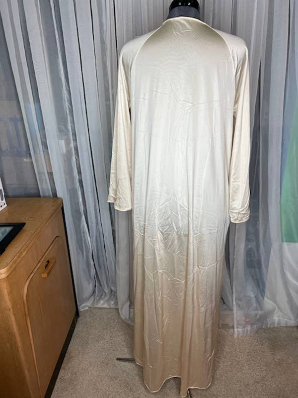 Vanity Fair Robe Satin Lace Collar Button Front Cream - Etsy