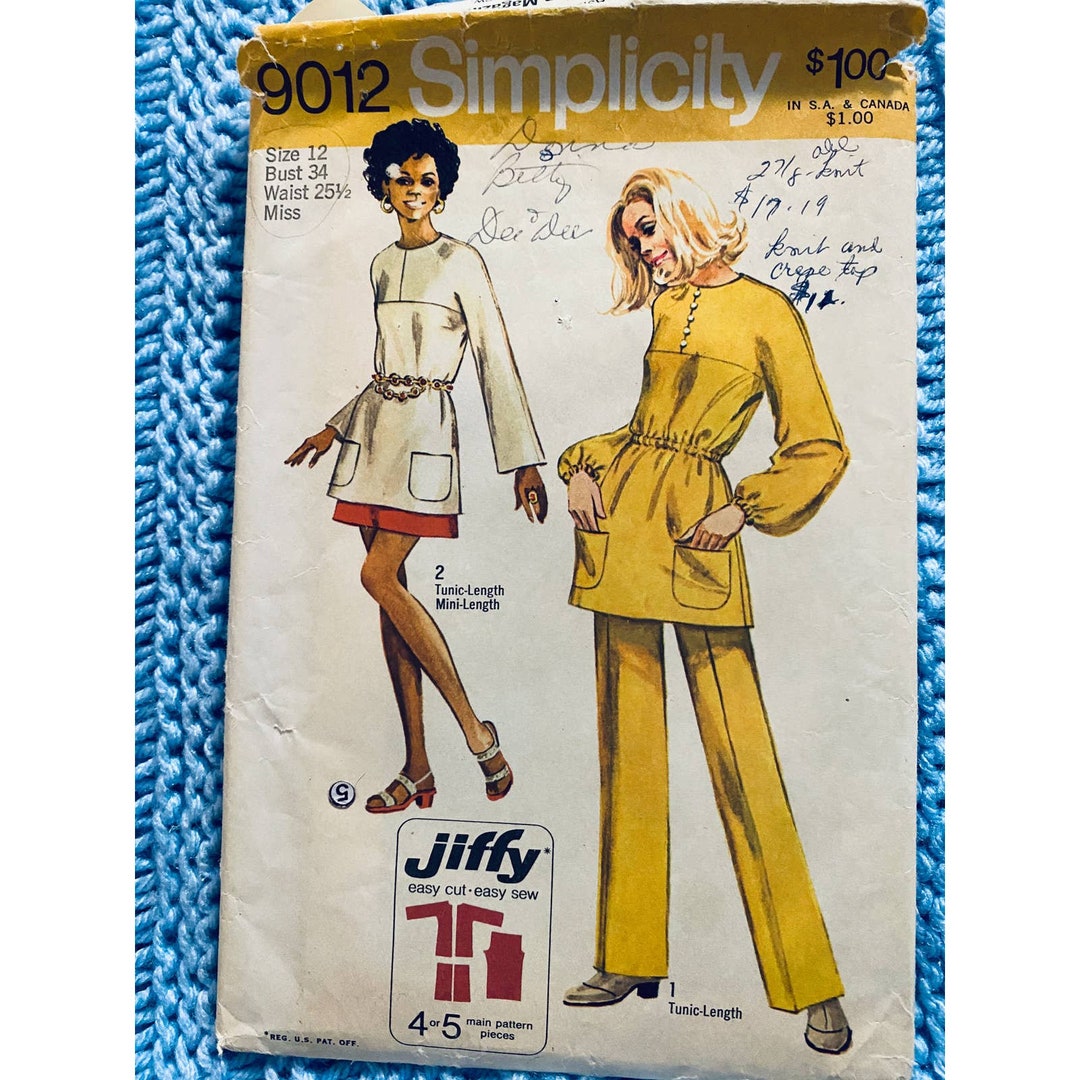 Simplicity 9012 Tunic Top Pants Pattern - Etsy