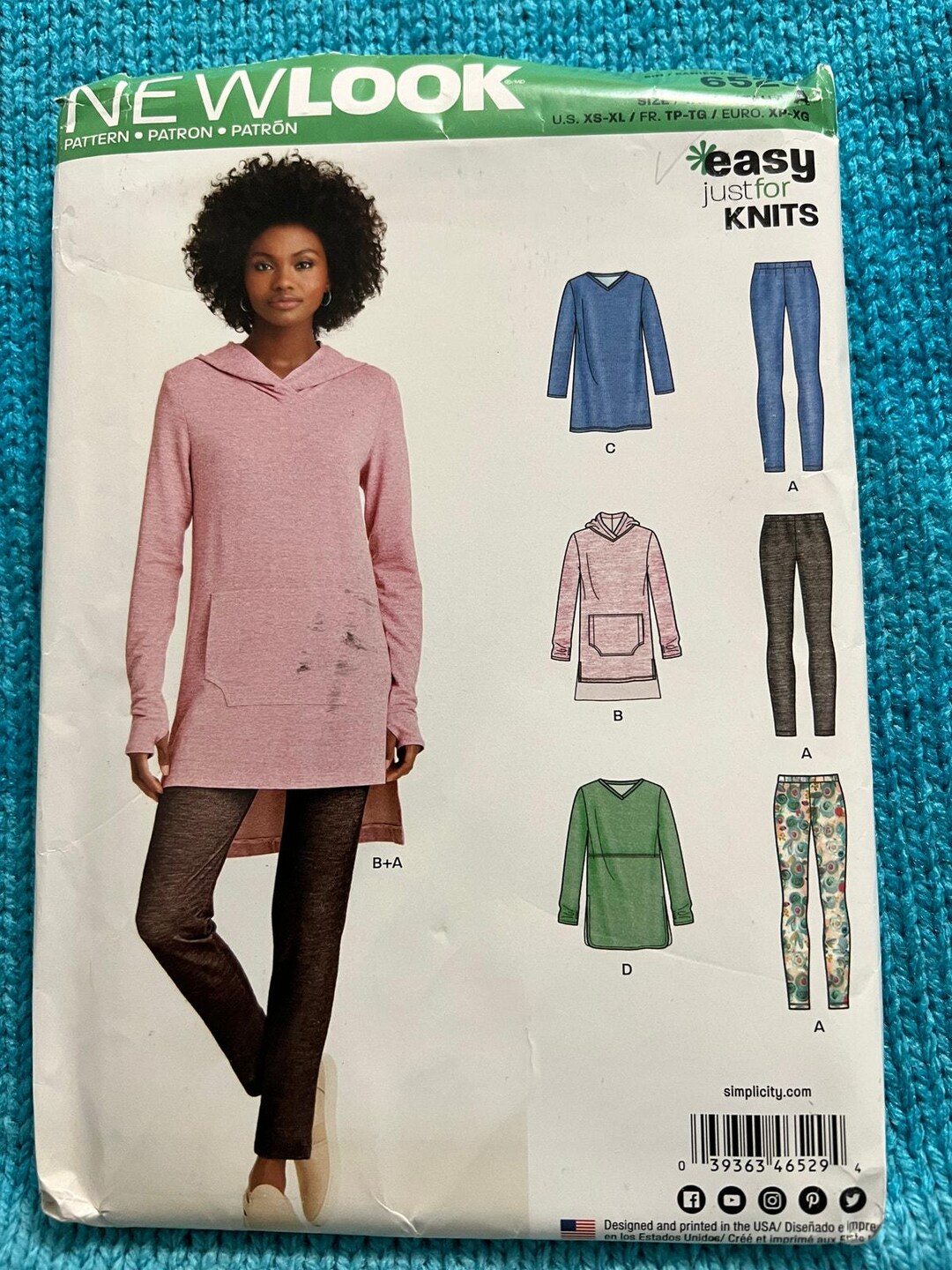 Simplicity 6529 Sewing Pattern Hoodie Dress Tunic Legging Size Xs-xl - Etsy