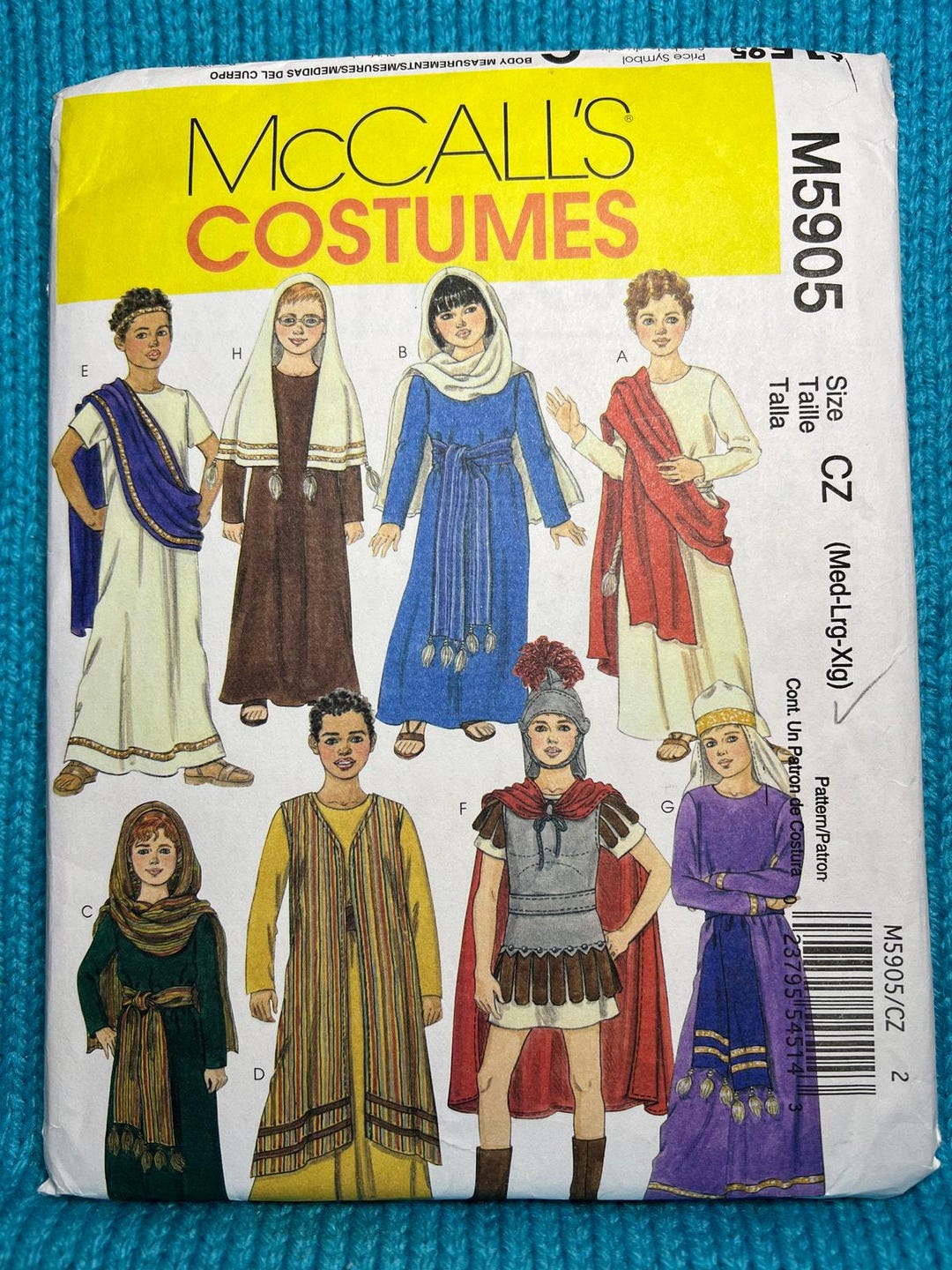 Mccalls 5905 Sewing Pattern Kids Nativity Biblical Costumes Size Med L ...
