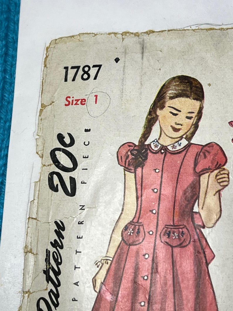 Simplicity 1787 Pattern Girls Fit and Flare Dress Puff Ruffle Sleeve ...